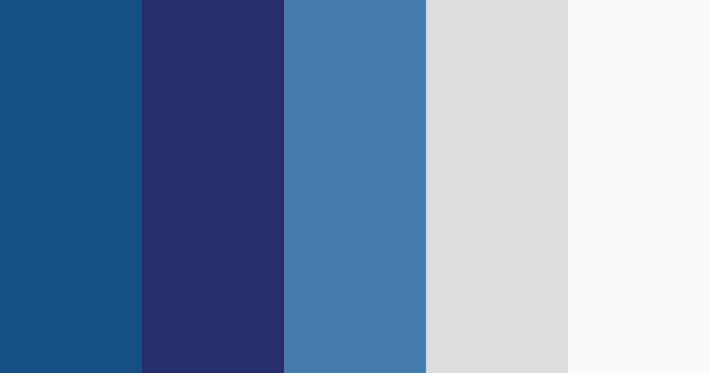 Color Palette generated based on #154F84, #272F6A, #447DAC, #DCDCDD ...