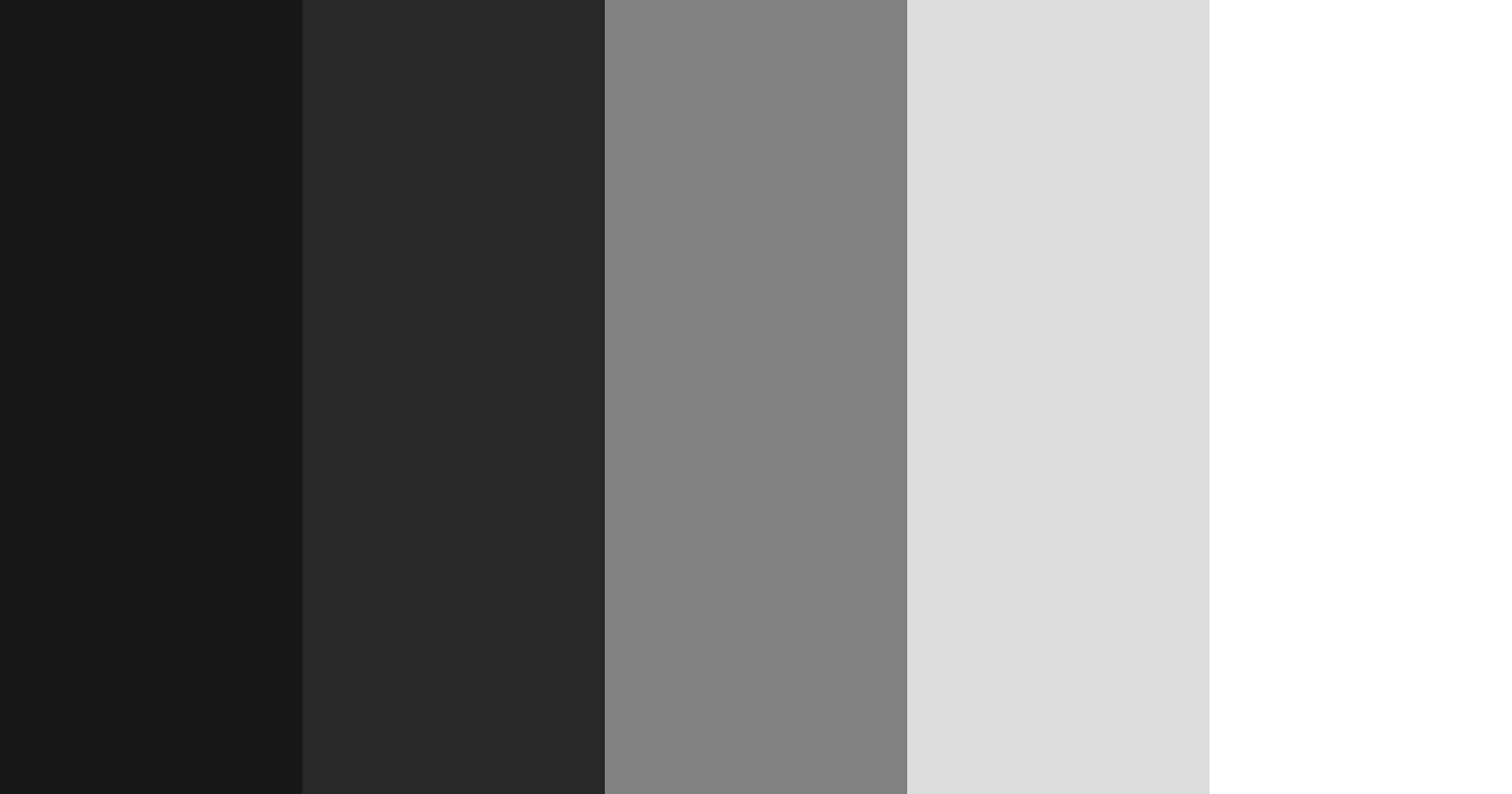 Color Palette generated based on #181818, #282828, #818181, #DDDDDD ...