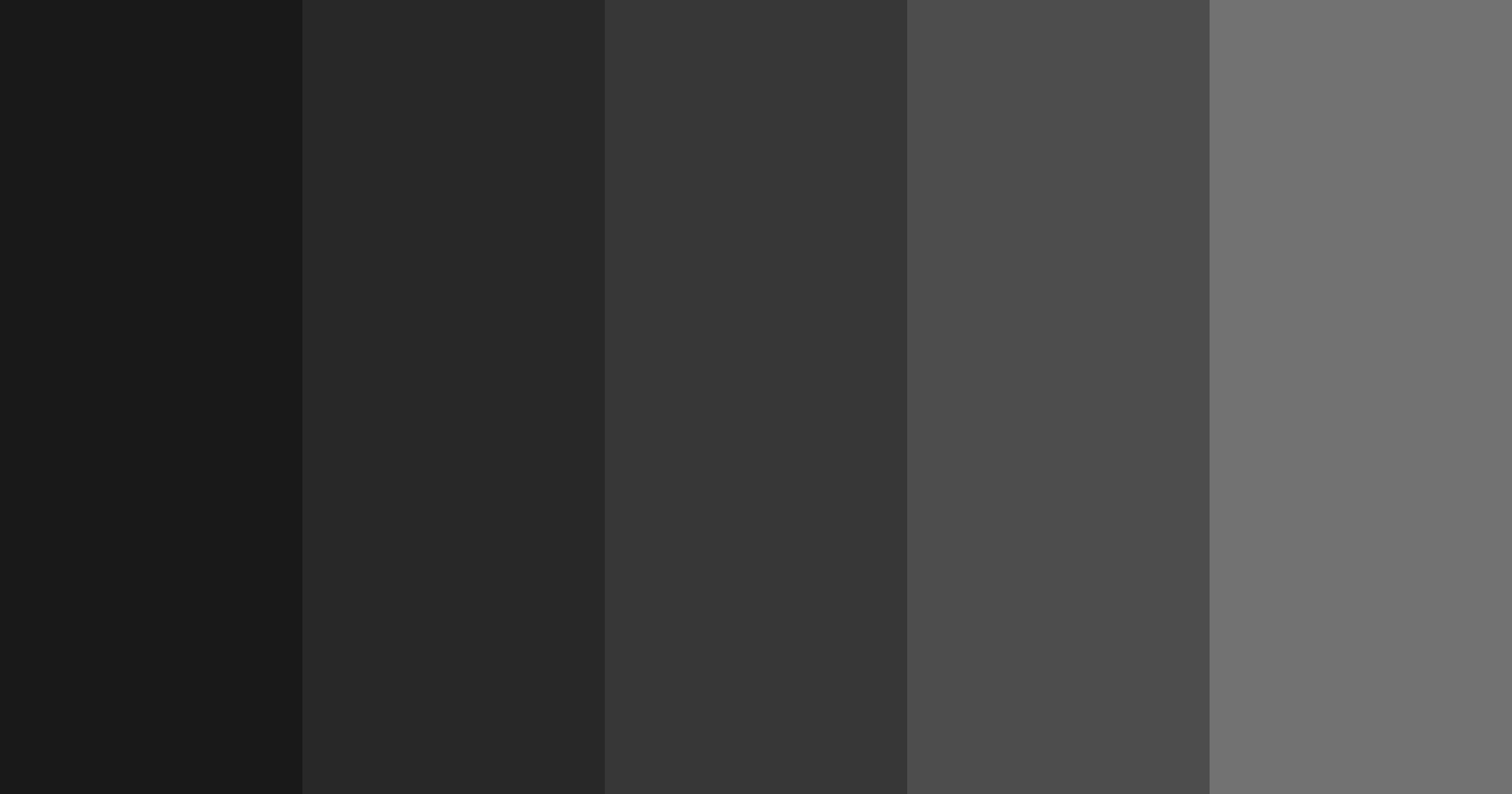 Color Palette generated based on #191919, #282828, #373737, #4D4D4D ...