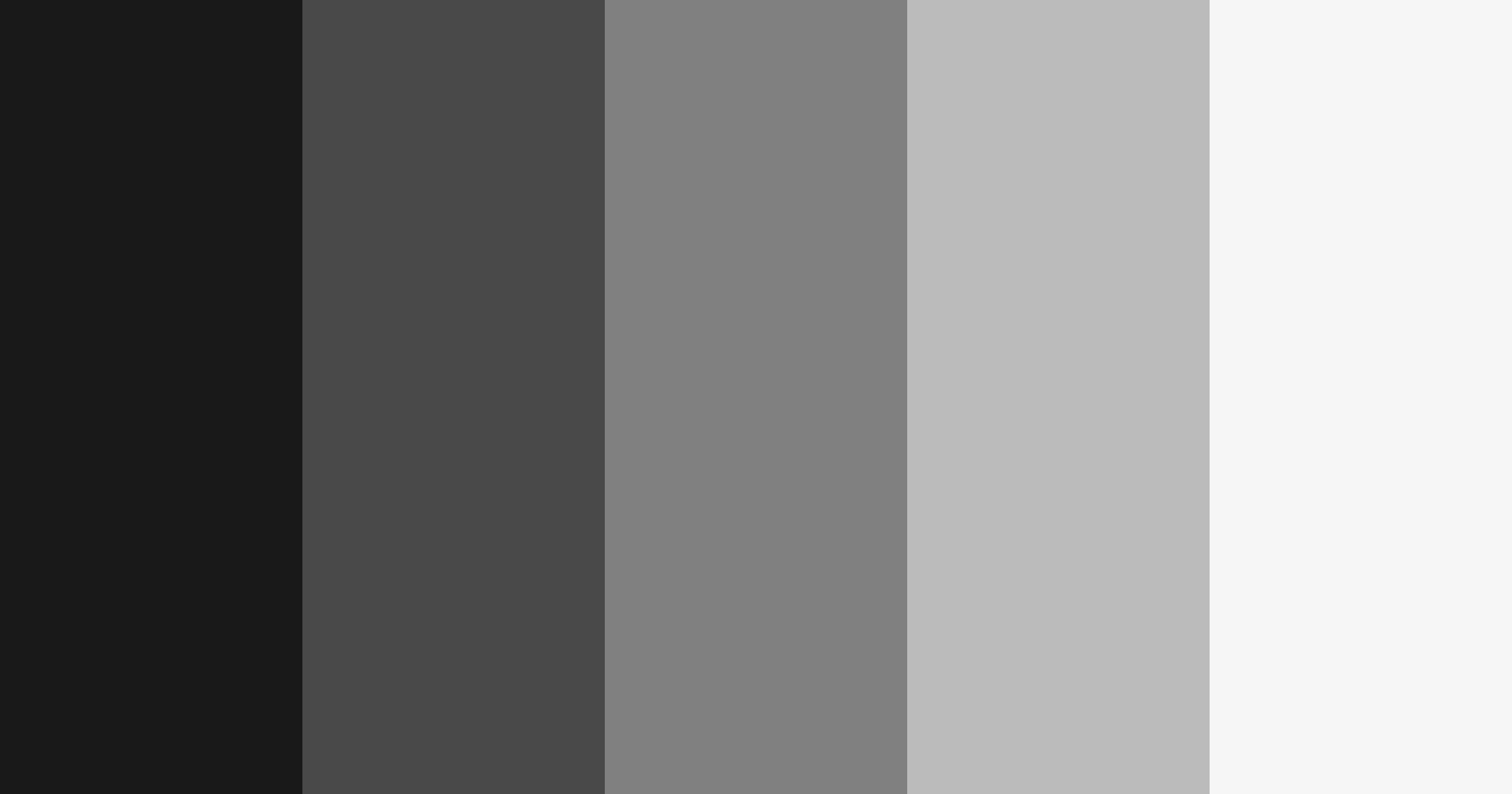Color Palette generated based on #191919, #494949, #808080, #BBBBBB ...