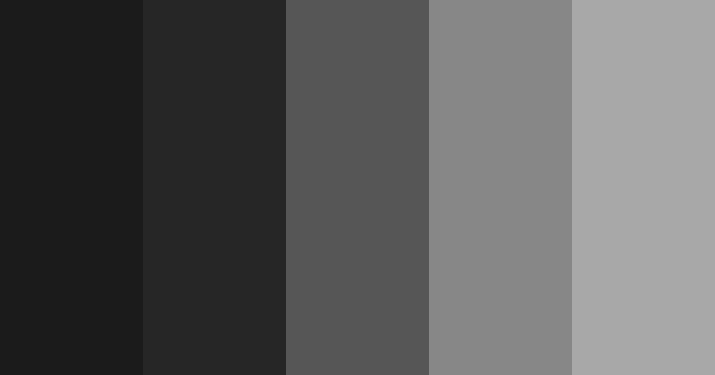 Color Palette generated based on #1B1B1B, #262626, #565656, #878787 ...