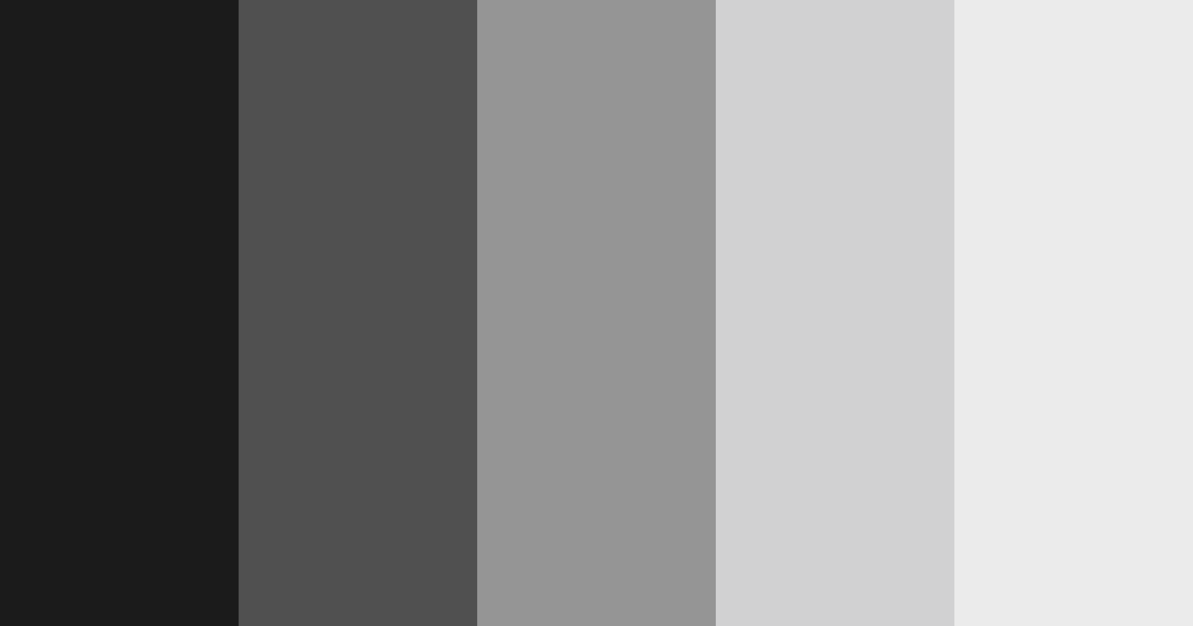 Color Palette generated based on #1B1B1B, #505050, #959595, #D1D1D2 ...