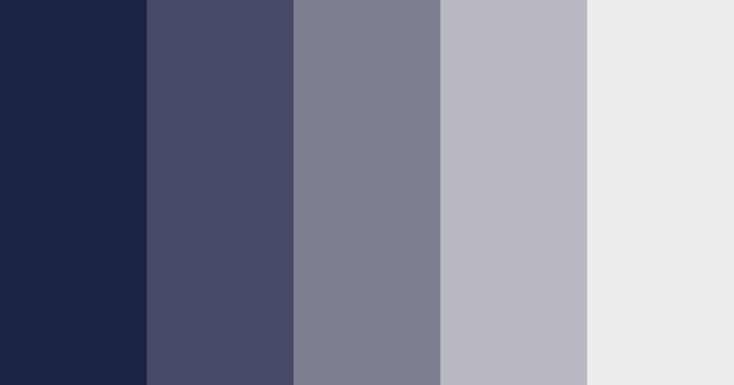 Color Palette generated based on #1C2345, #484B67, #7E8092, #B8B9C3 ...