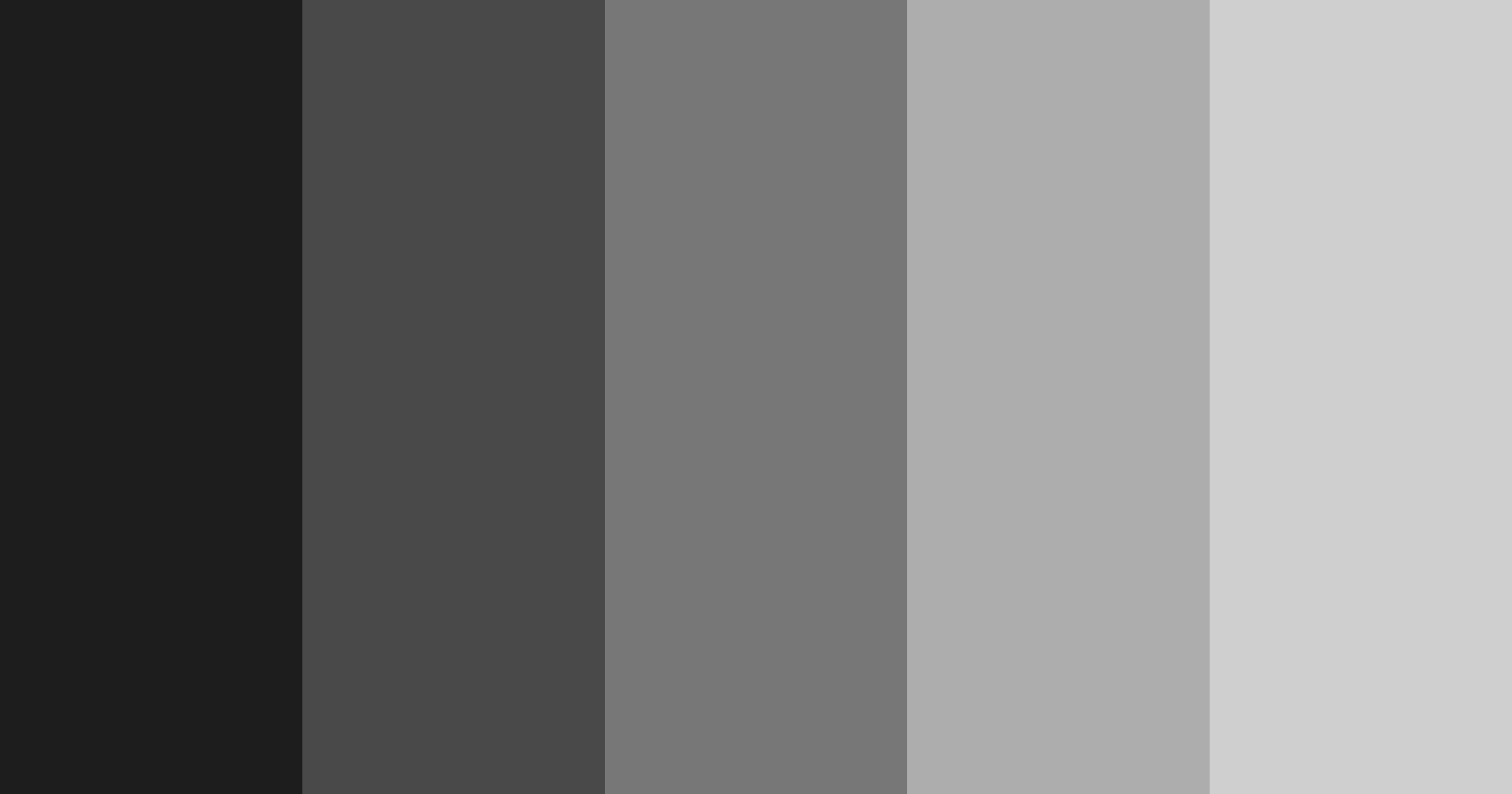 Color Palette generated based on #1D1D1D, #494949, #777777, #ADADAD ...