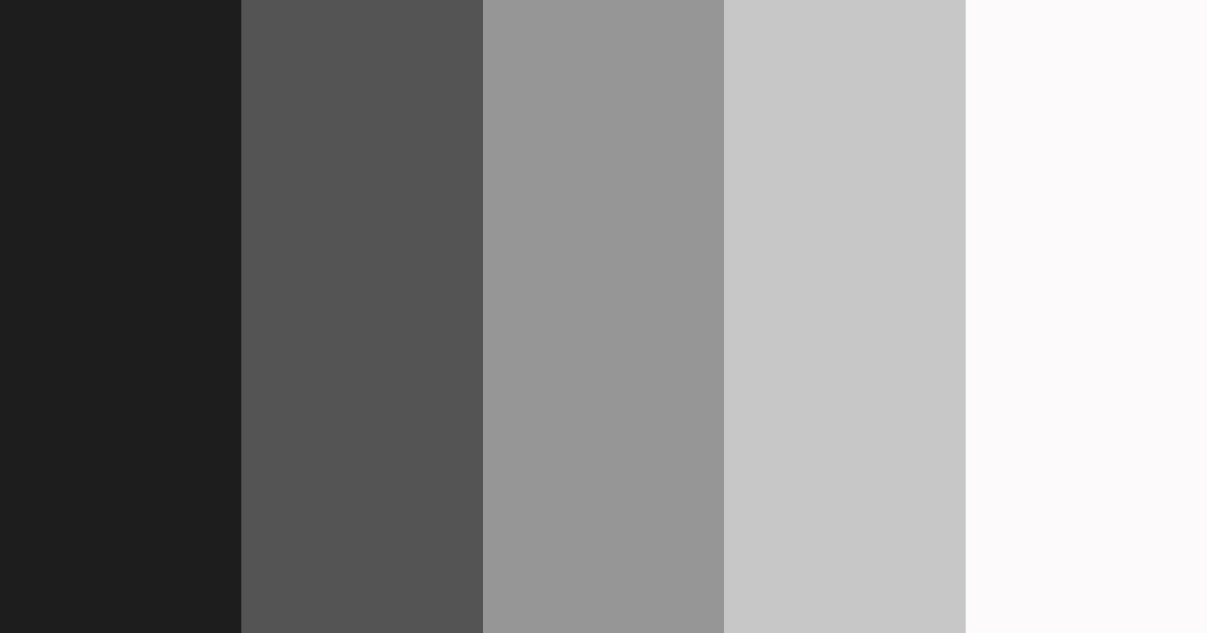 Color Palette generated based on #1D1D1D, #555454, #969696, #C7C7C7 ...