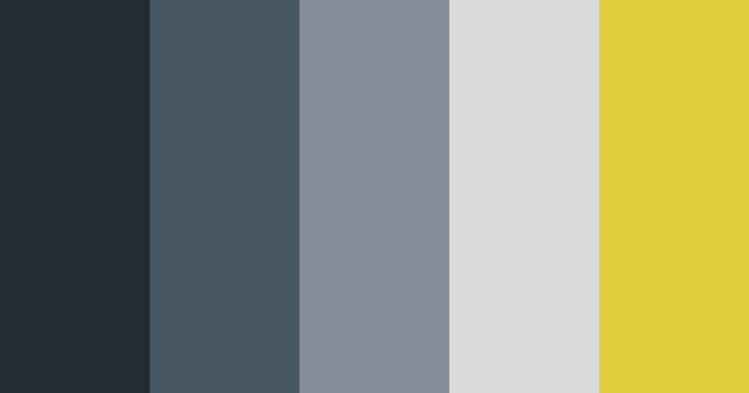 Color Palette generated based on #242C32, #485764, #858F99, #DBDBDB ...
