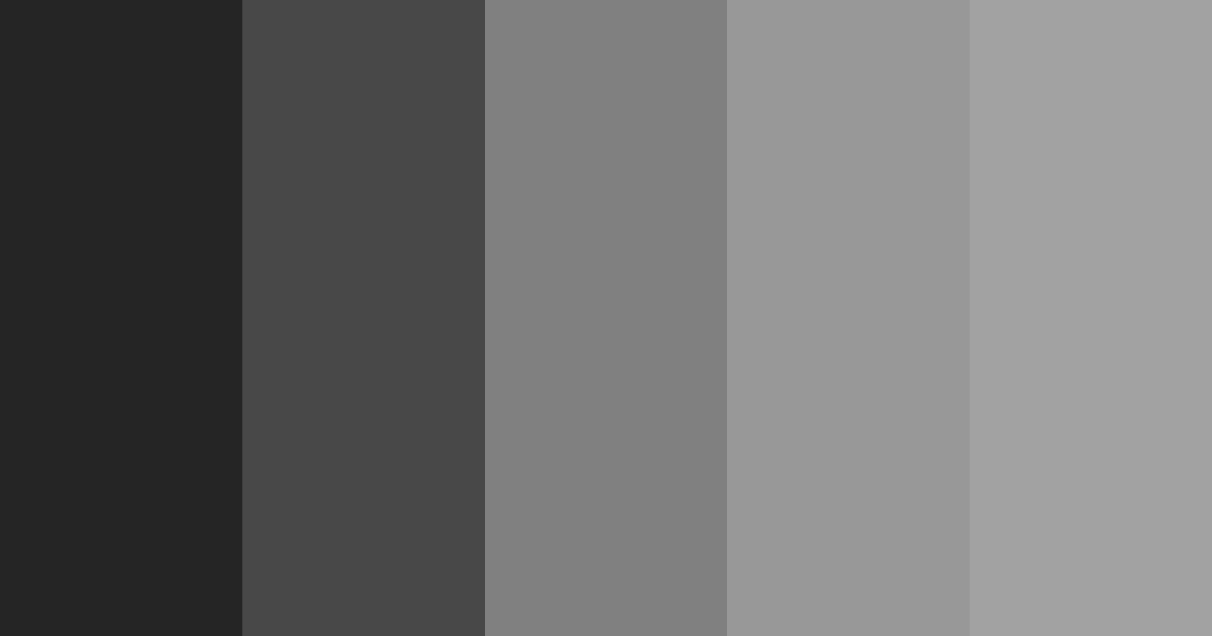 Color Palette generated based on #252525, #484848, #808080, #989898 ...