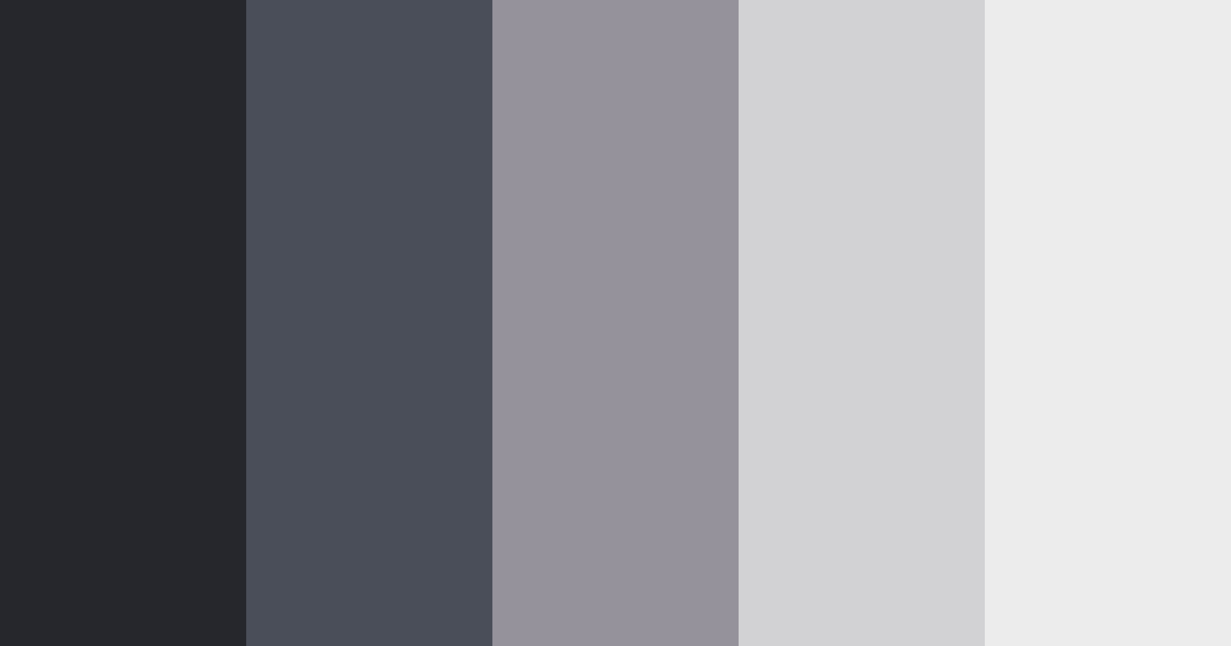 Color Palette generated based on #25272C, #4A4E59, #96929B, #D2D2D4 ...