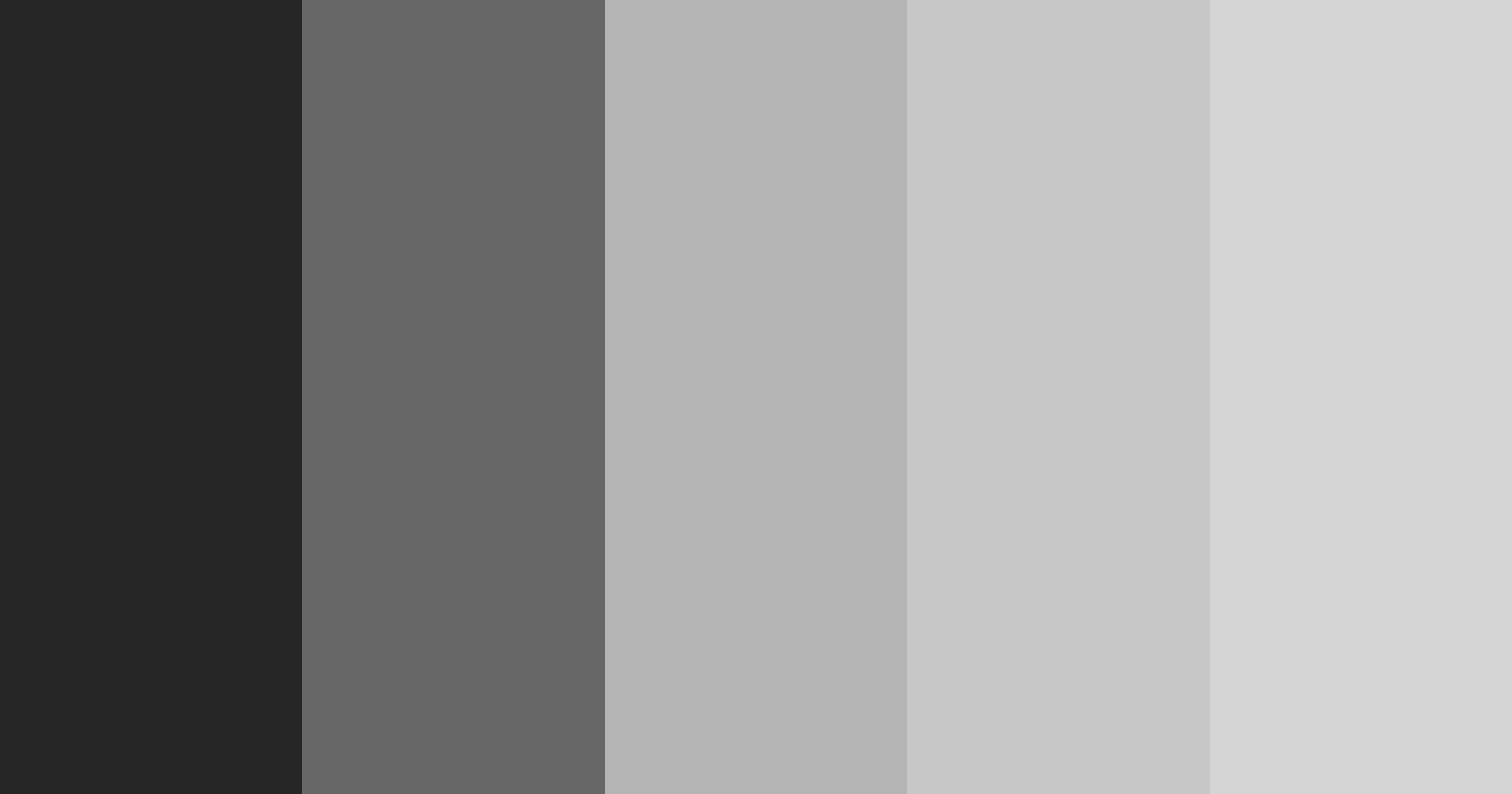 Color Palette generated based on #262627, #676768, #B4B4B4, #C7C7C8 ...