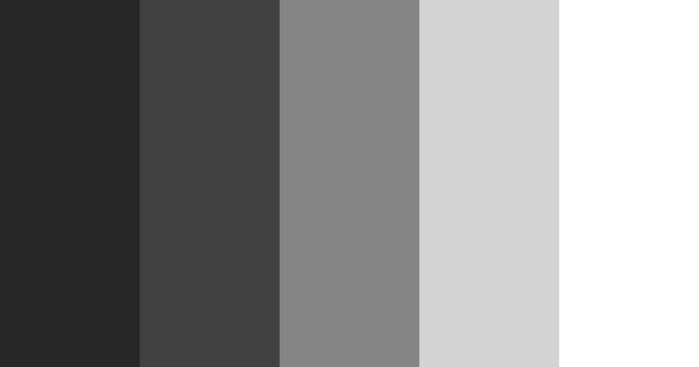 Color Palette generated based on #272728, #414141, #858586, #D3D3D3 ...