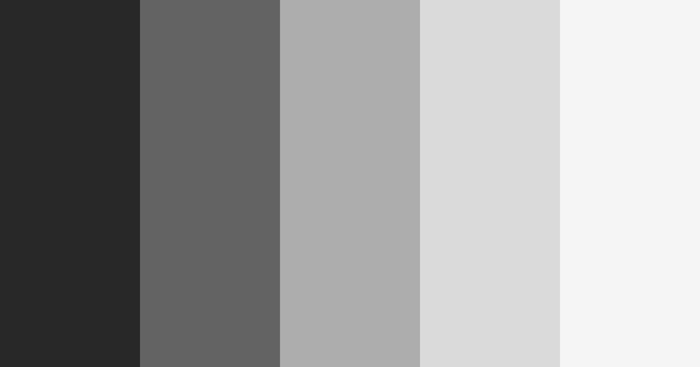 Color Palette generated based on #282828, #636363, #ADADAD, #DADADA ...