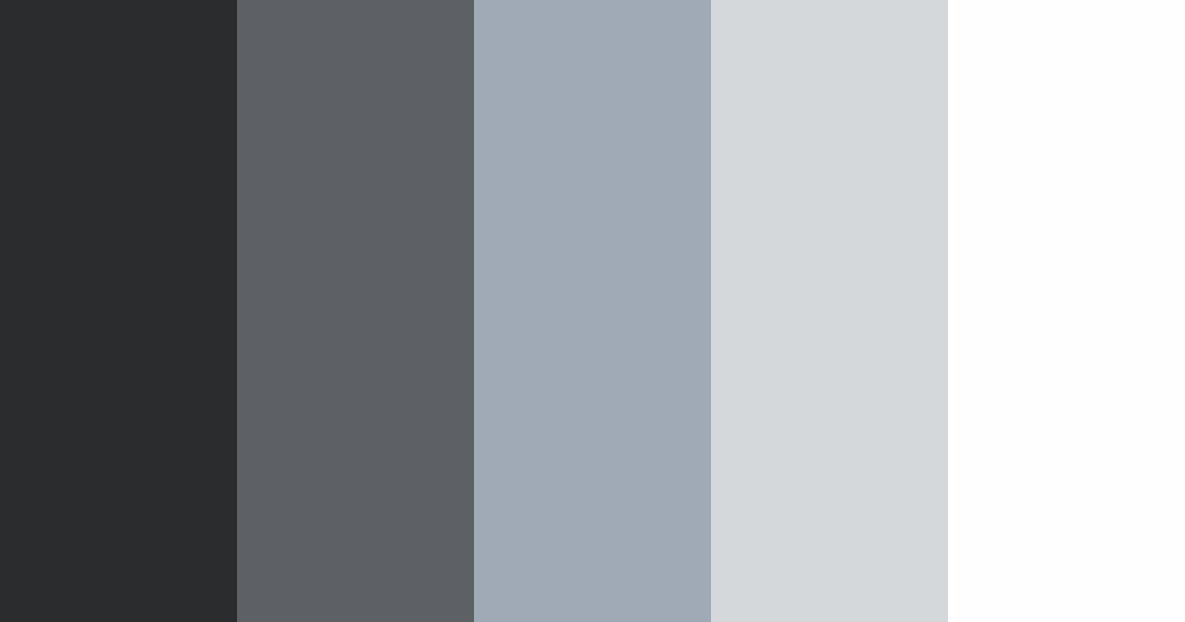 Color Palette generated based on #2B2C2E, #5D6064, #A0AAB7, #D4D8DB ...