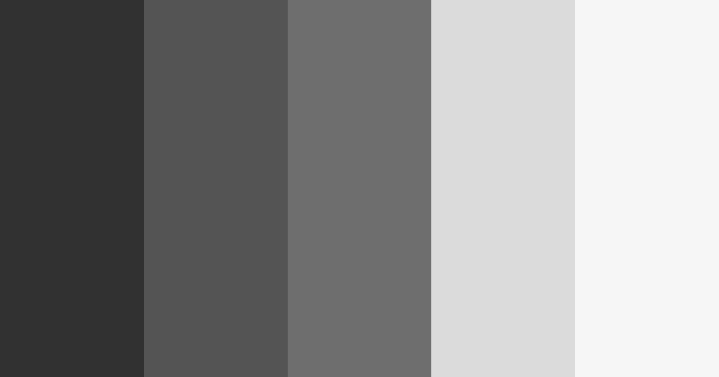 Color Palette generated based on #313131, #545454, #6E6E6E, #DBDBDB ...