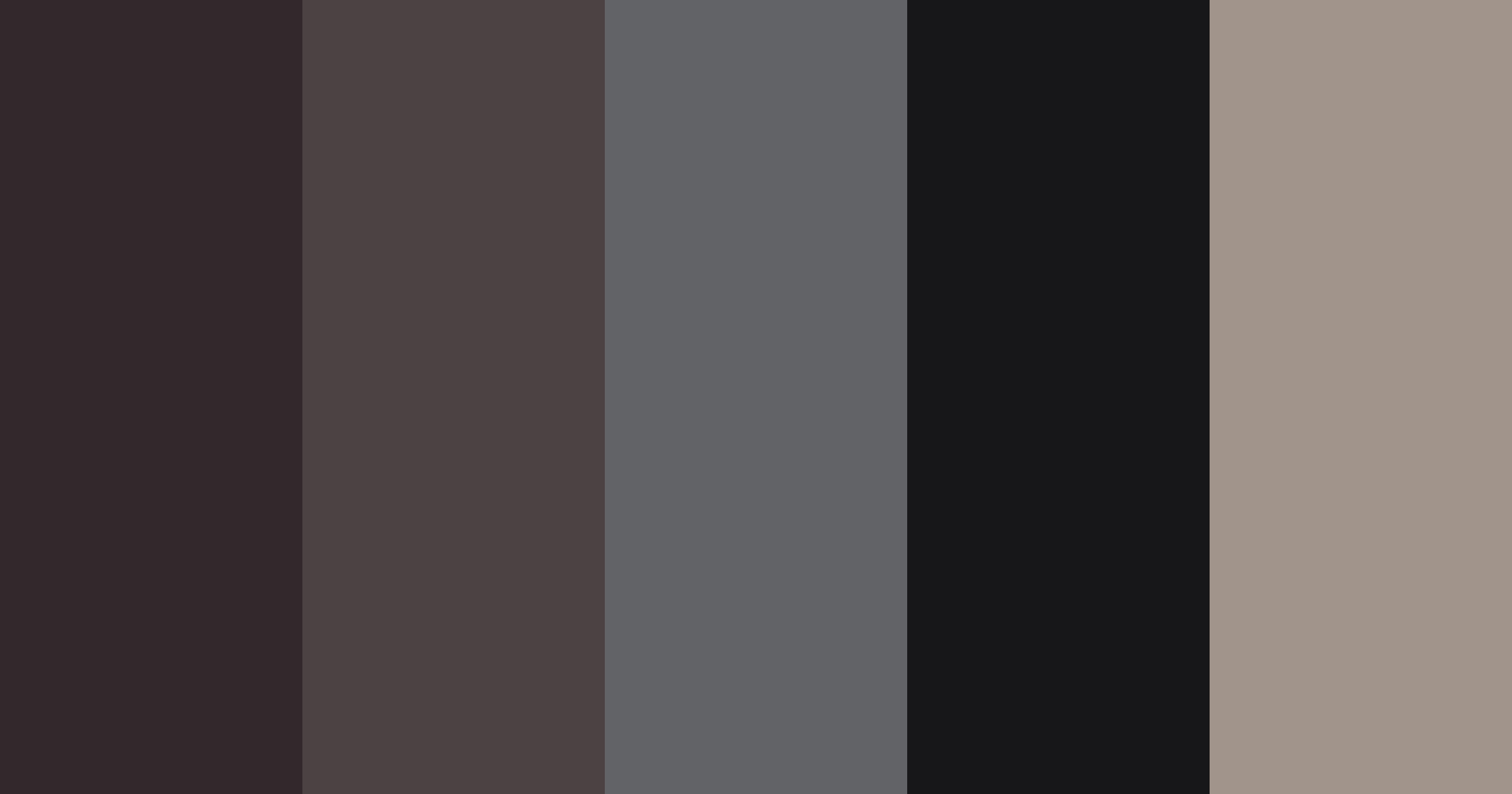Color Palette generated based on #33292D, #4C4243, #626367, #17171A ...