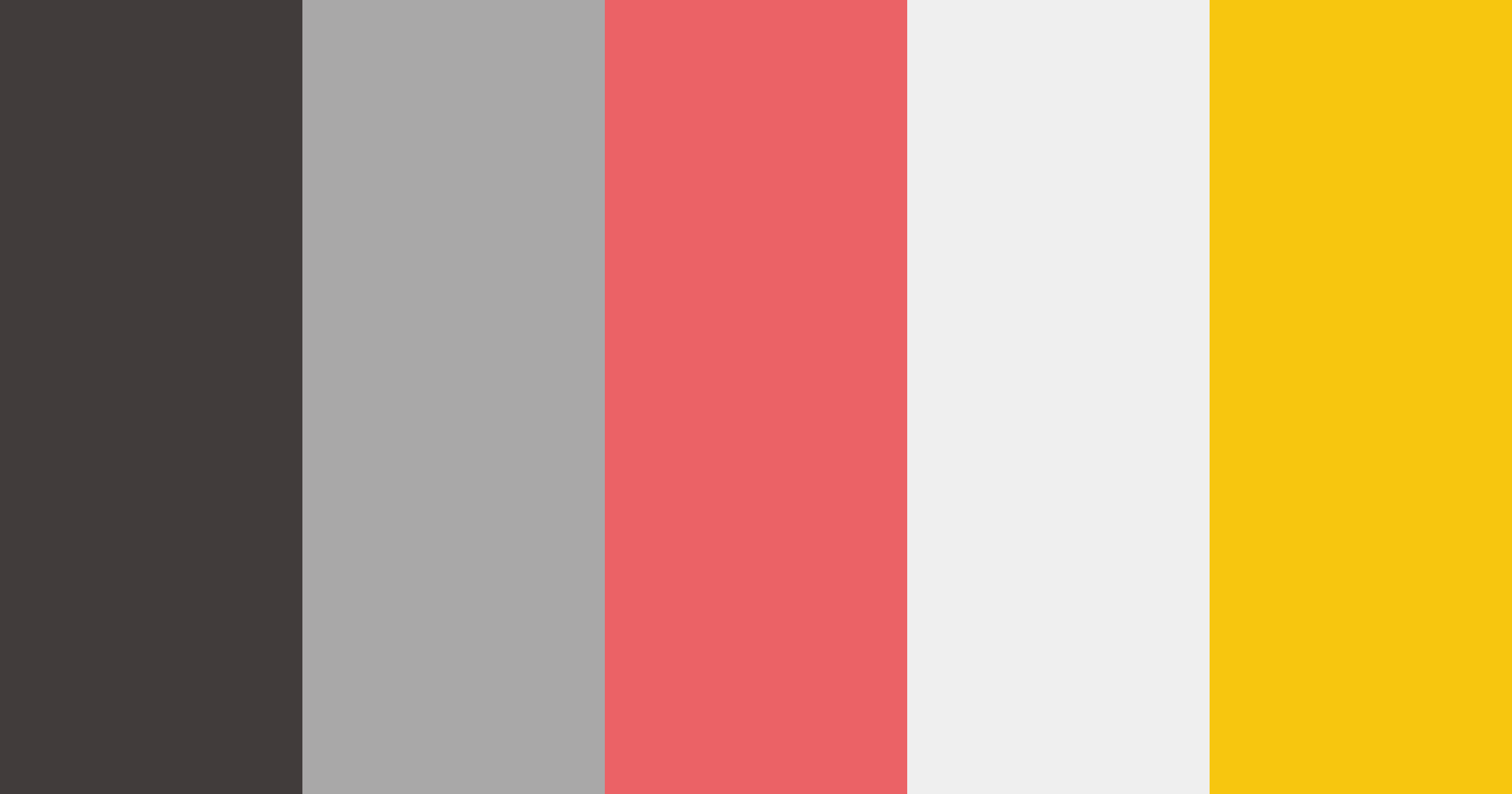 Color Palette generated based on #413C3B, #A9A8A8, #EB6266, #EFEFEF ...