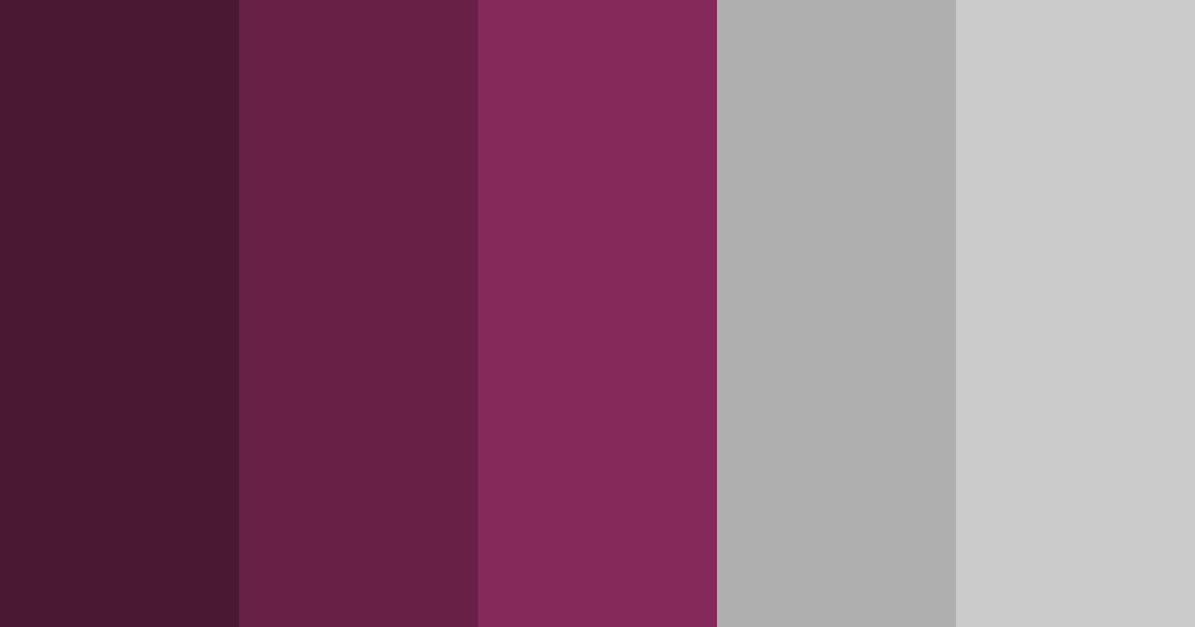 Color Palette generated based on #4B1833, #682047, #842959, #AFAFAF ...