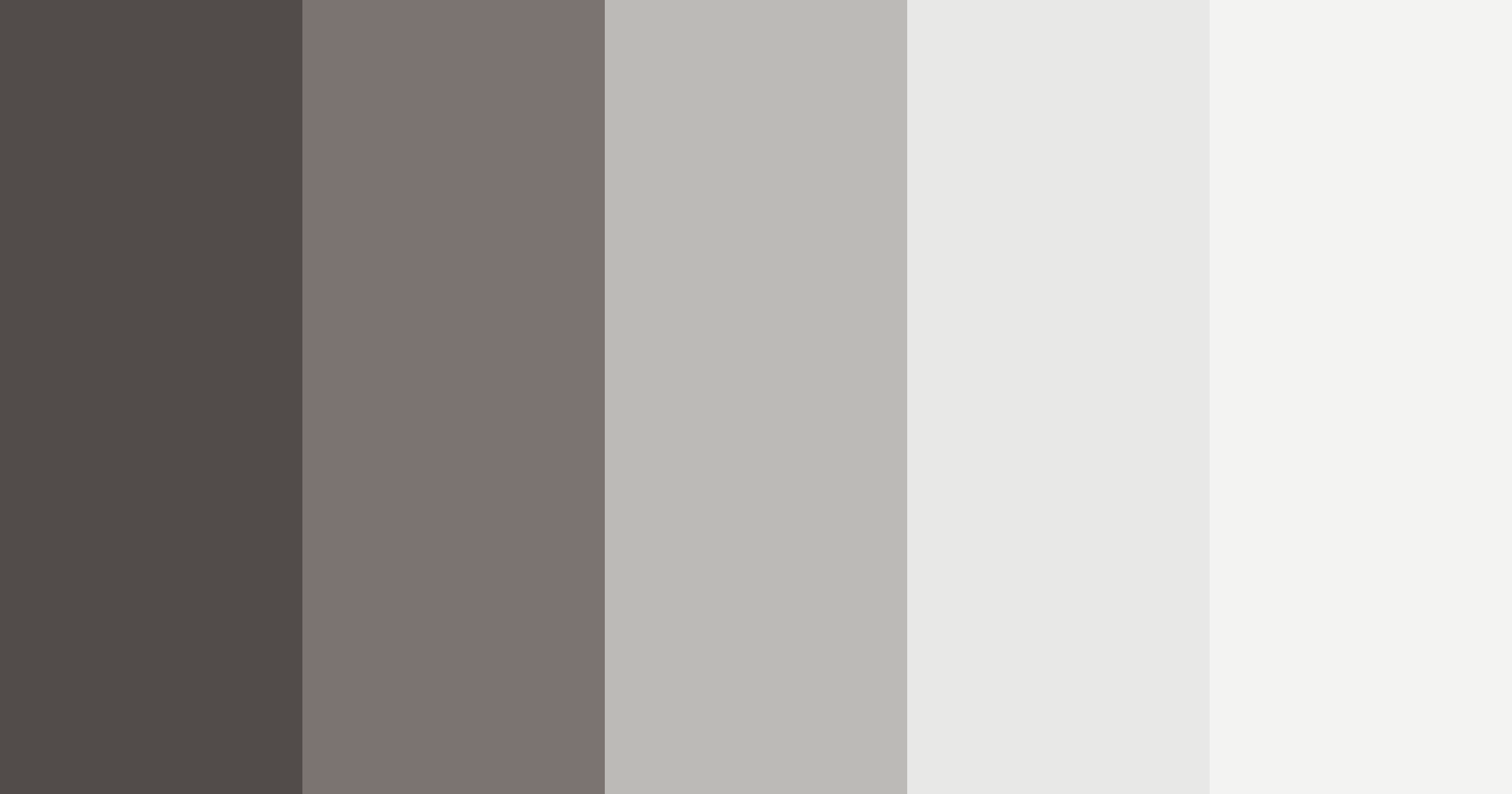 Color Palette generated based on #524C4A, #7B7471, #BCBAB7, #E8E8E7 ...