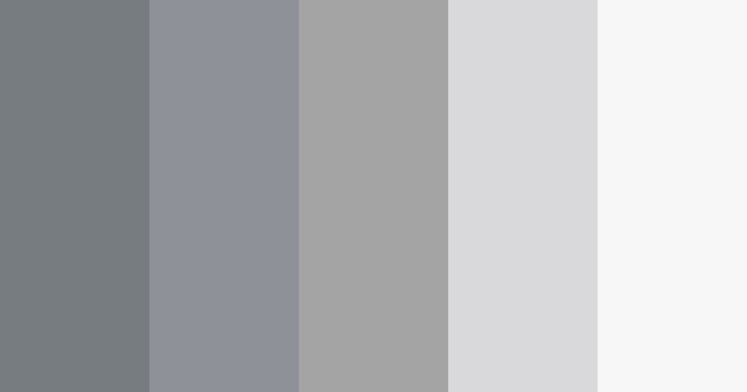 Color Palette generated based on #777C80, #8E9197, #A4A4A4, #D9D9DB ...