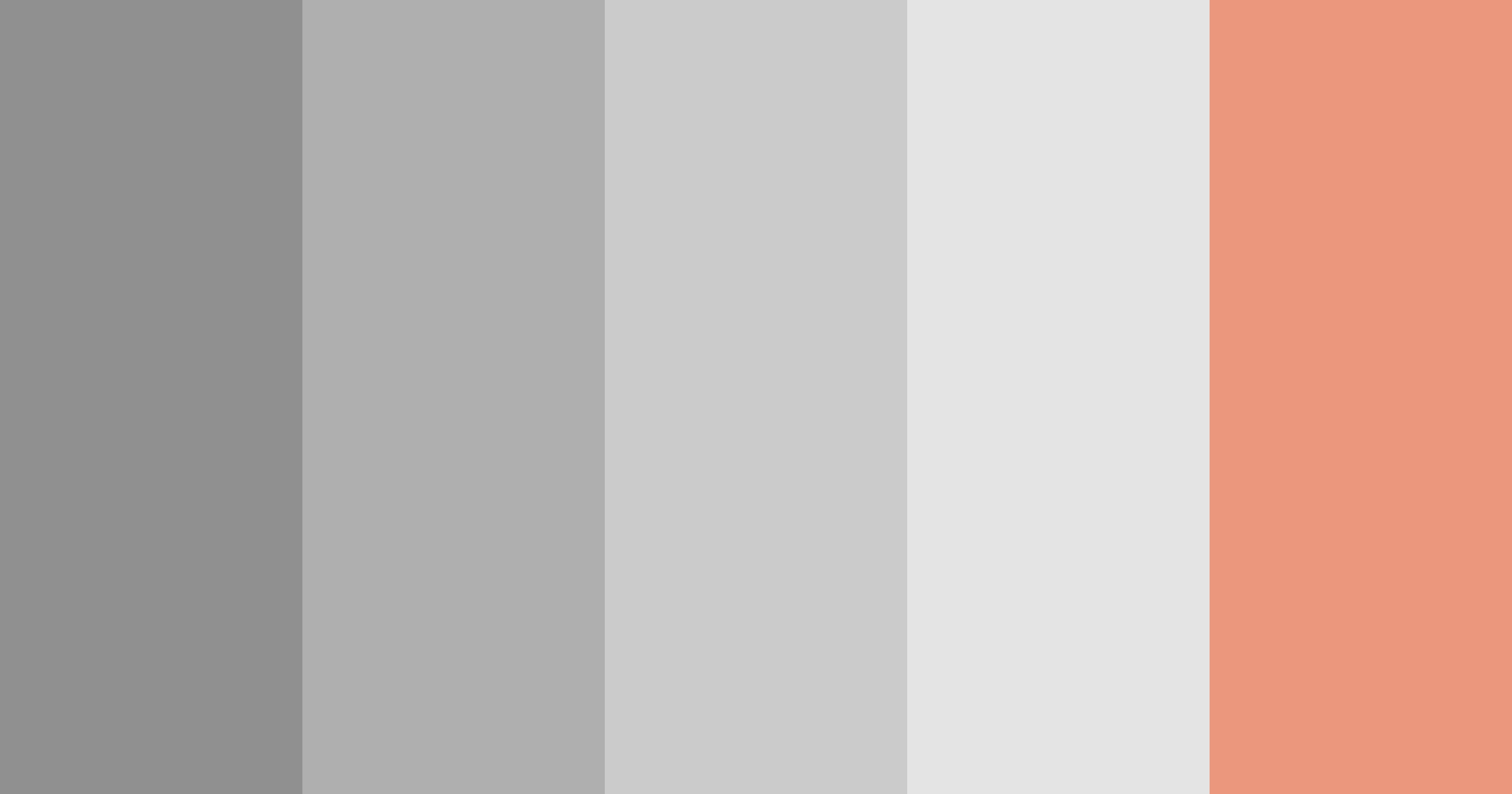Color Palette generated based on #909090, #AFAFAF, #CBCBCB, #E4E4E4 ...
