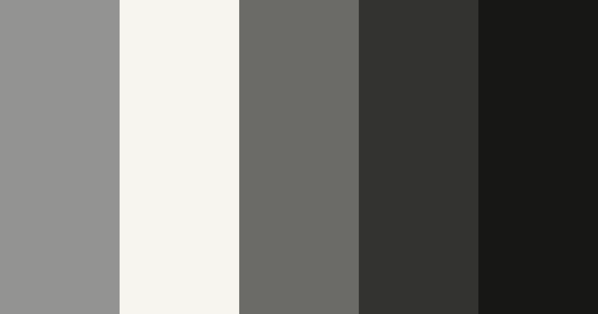 Color Palette generated based on #939392, #F7F5EF, #6B6B67, #333330 ...
