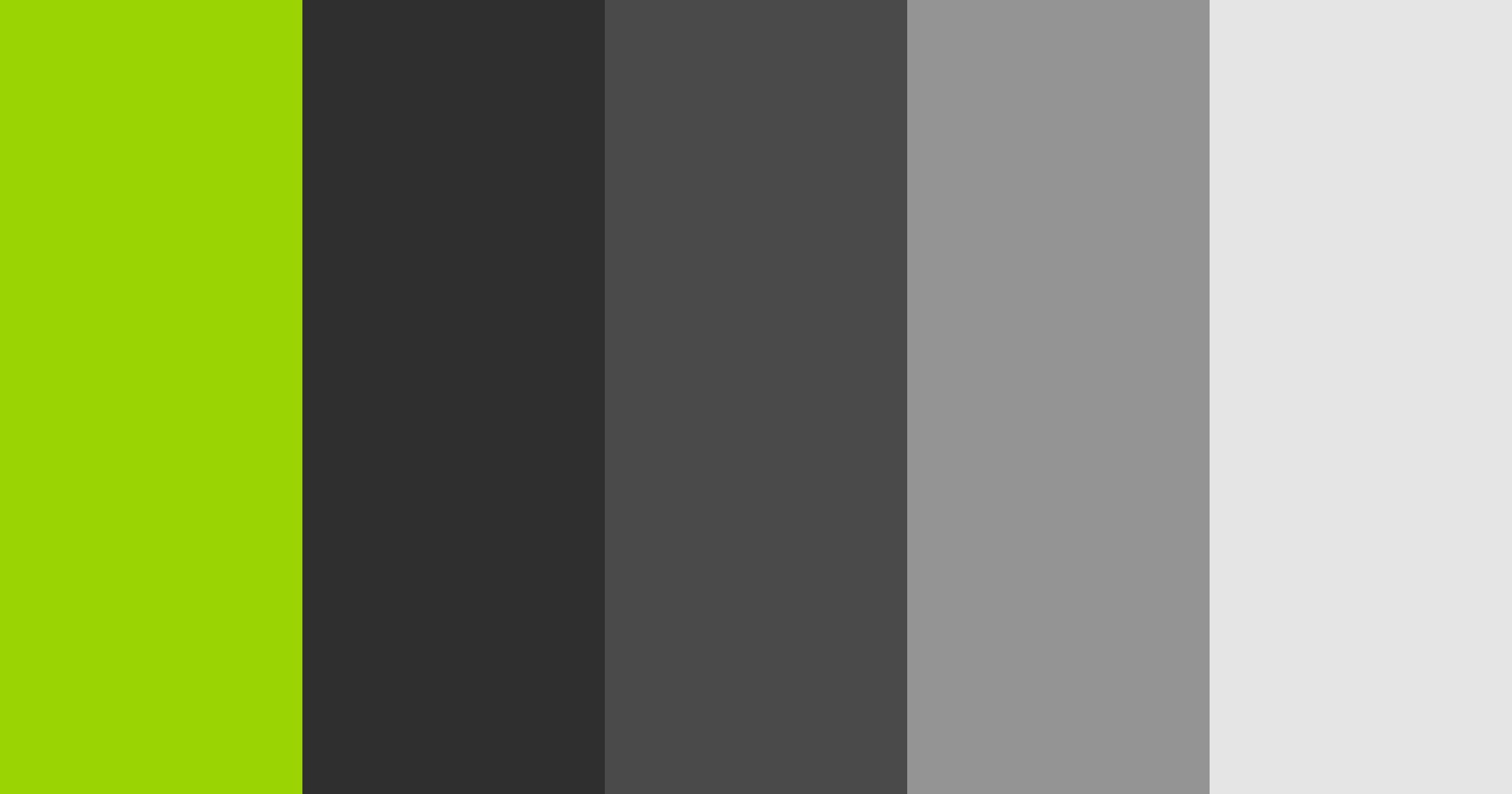Color Palette generated based on #99D405, #303030, #494949, #949494 ...