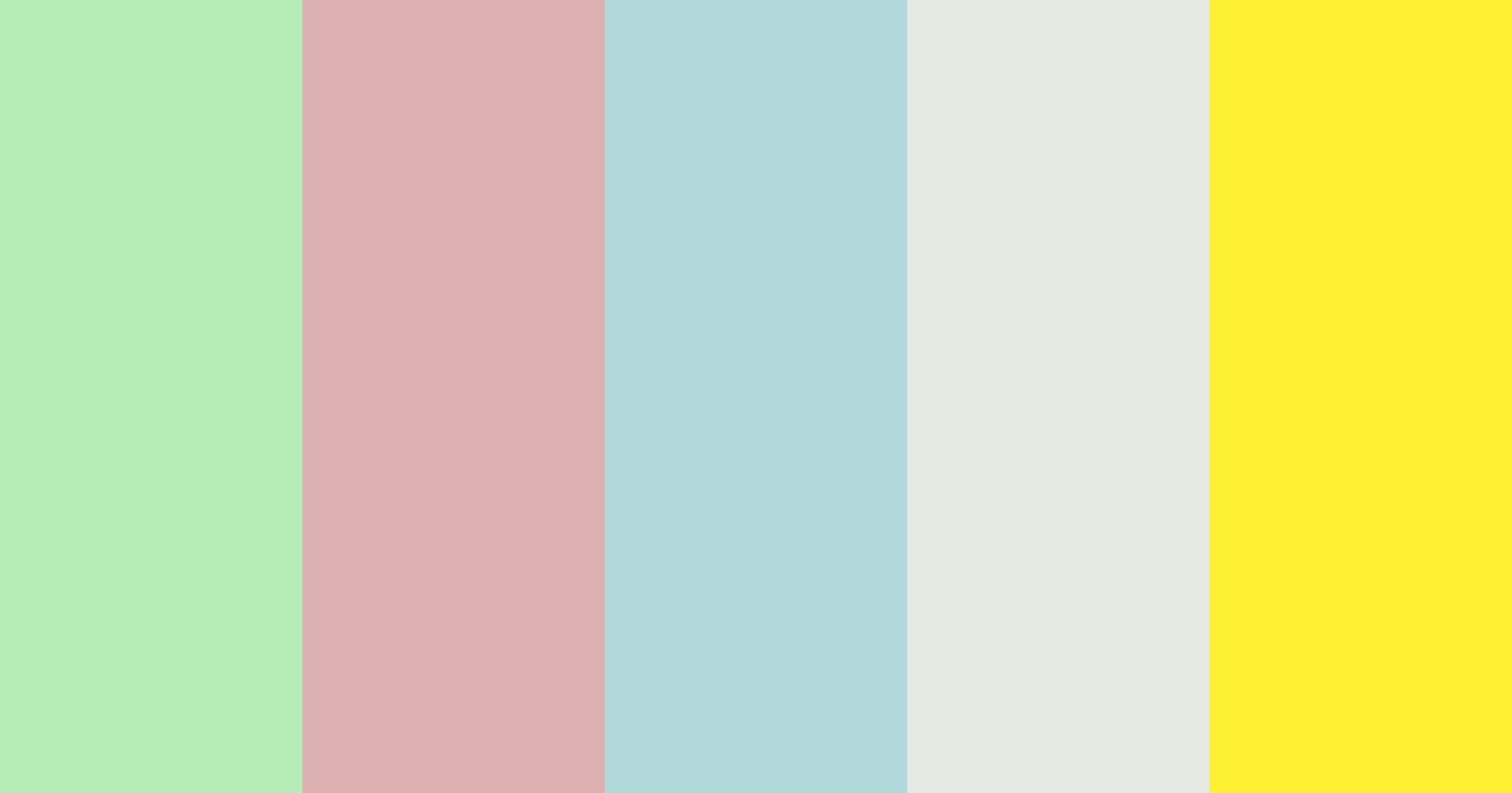 Color Palette generated based on #B6ECB6, #DDB1B1, #B1D8DA, #E6E8E2 ...
