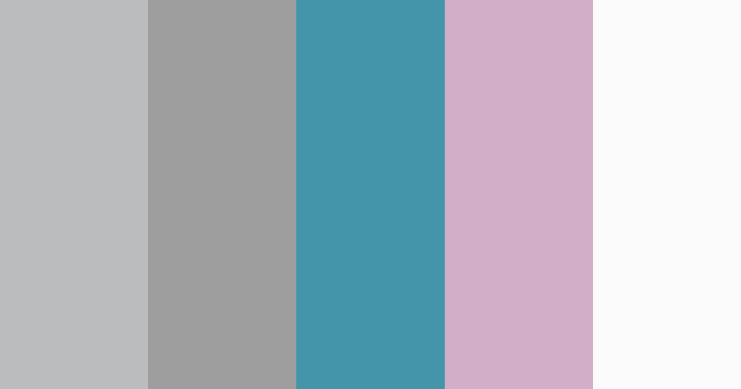 Color Palette generated based on #BBBCBD, #9F9E9E, #4495A9, #D3AEC8 ...