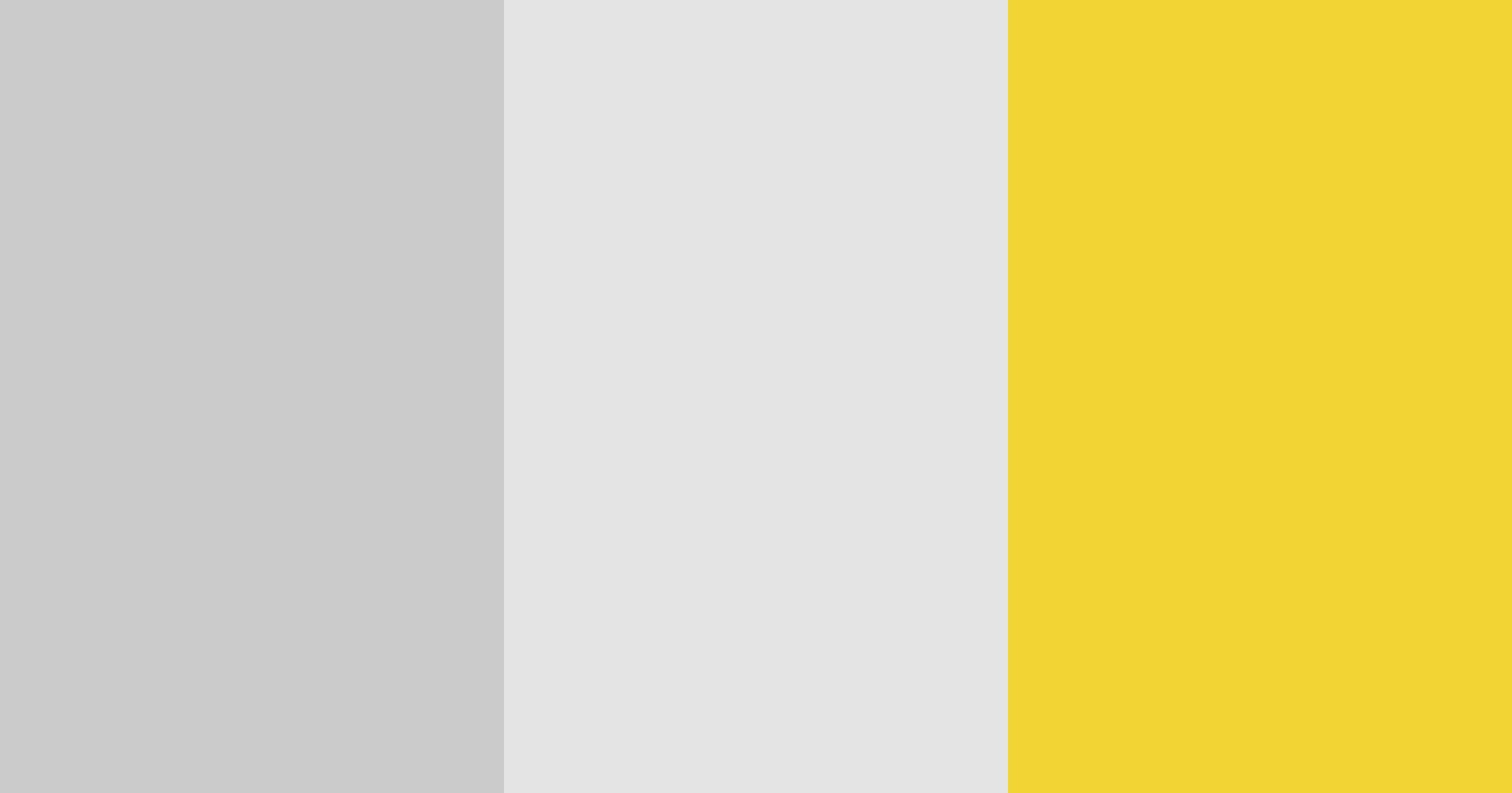 Color Palette generated based on #CBCBCB, #E4E4E4, and #F2D435.