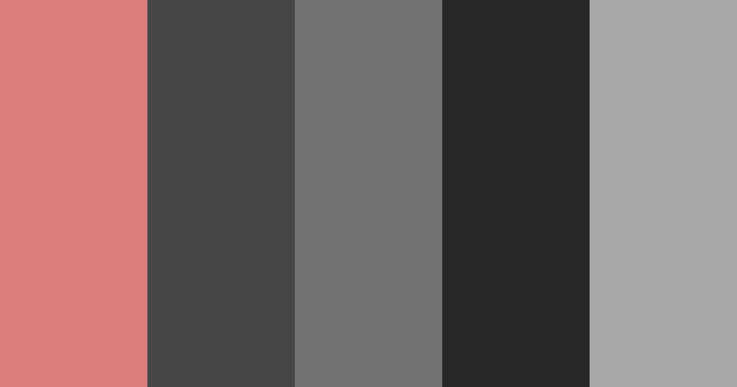 Color Palette generated based on #D97D7D, #464646, #737373, #282828 ...
