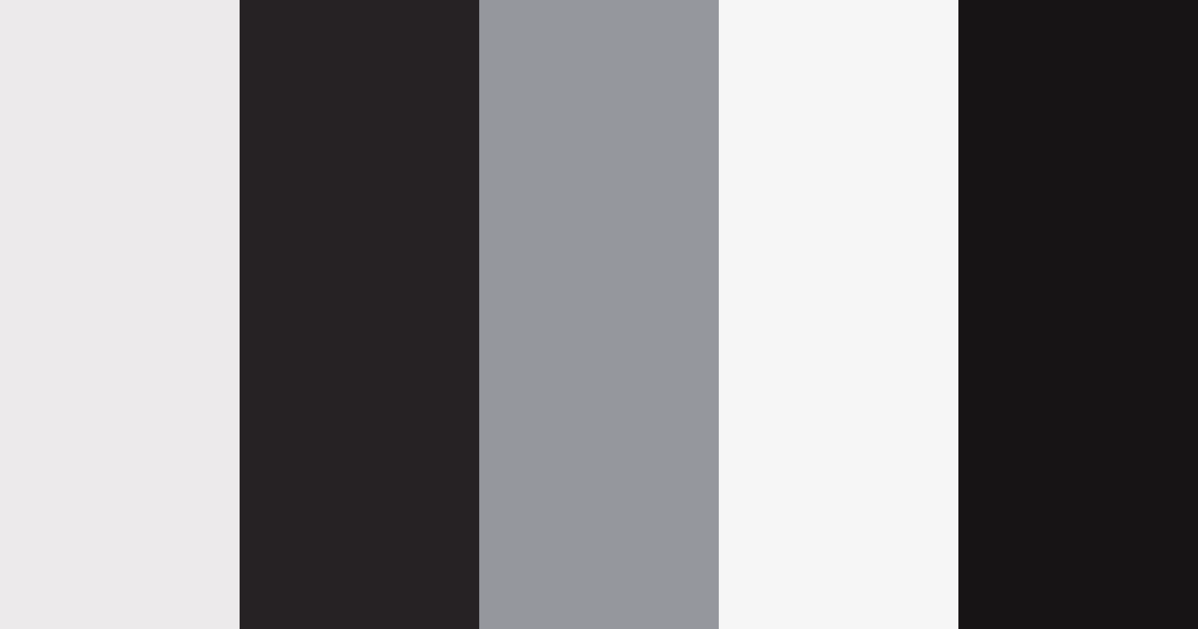Color Palette generated based on #ECEAEB, #262224, #95979D, #F6F6F6 ...