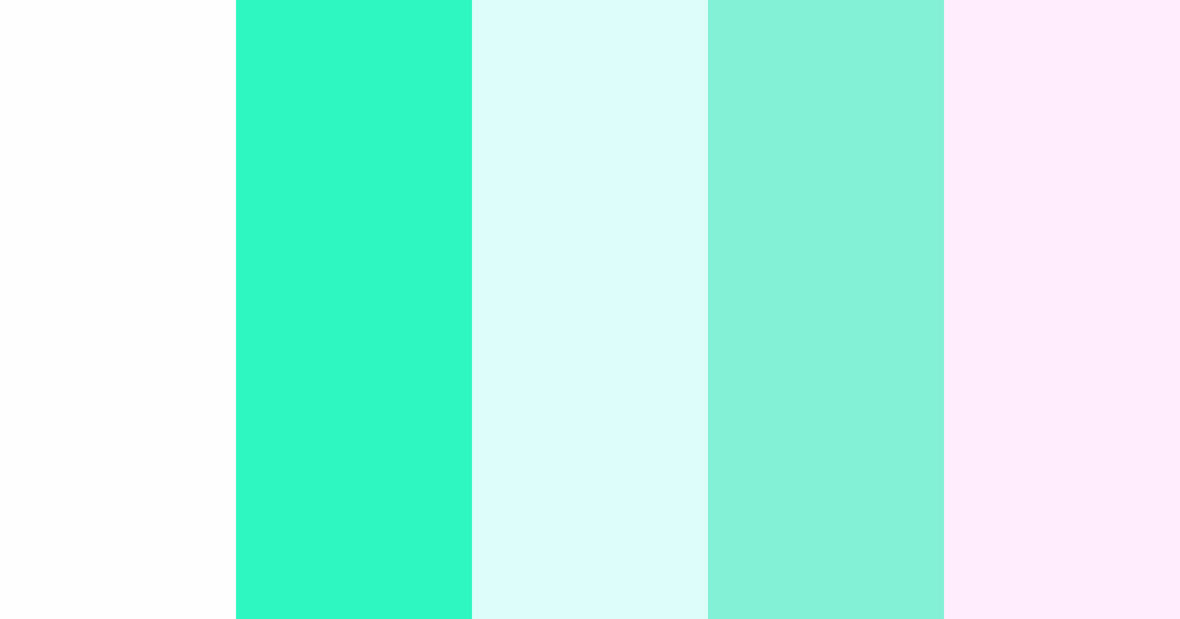 Color Palette generated based on #FEFEFF, #2FF7C1, #DCFDF9, #82F1D6 ...